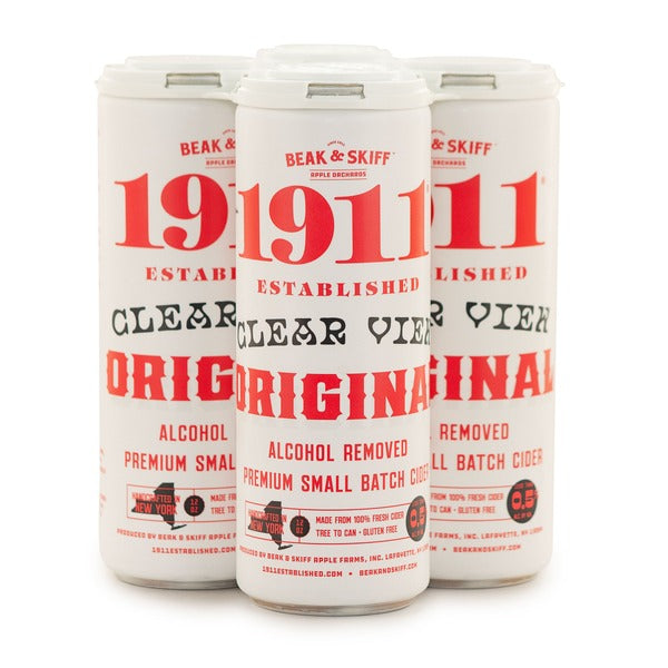 1911 — Clear View, Original, Alcohol Removed Cider 0.5%, 4-Pack – Minus Moonshine
